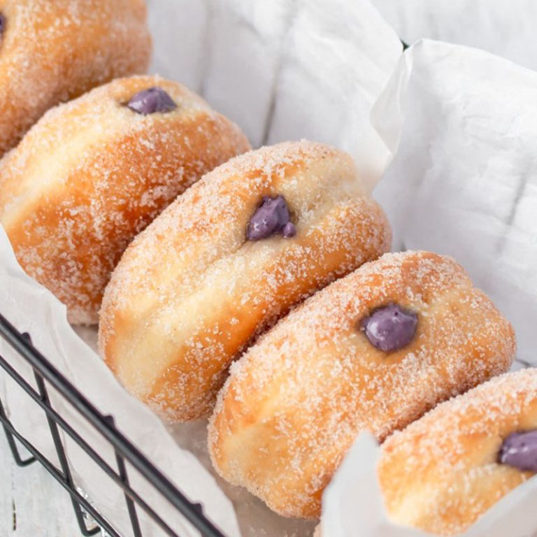 Blueberry Cream Cheese Bomboloni - Bake With Yen