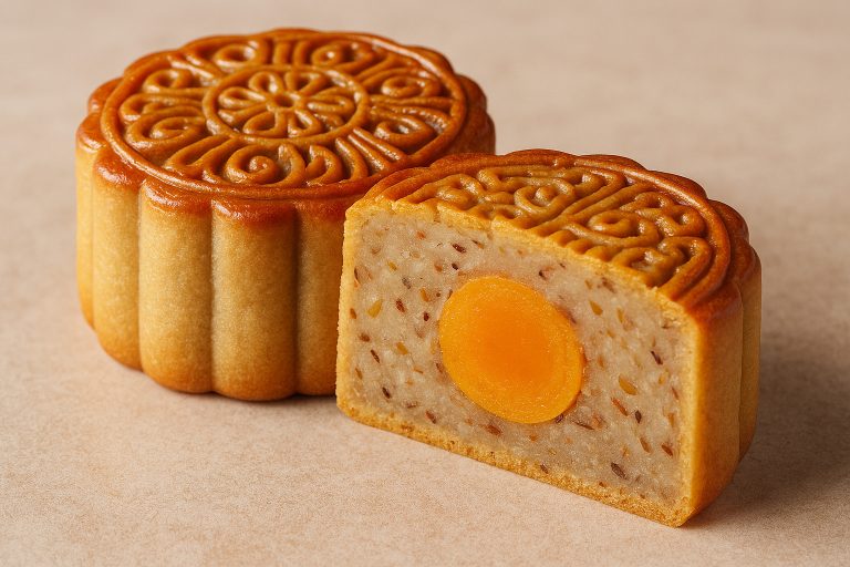 Traditional Baked Mooncake : Single Yolk Multi Grain White Lotus Paste ...