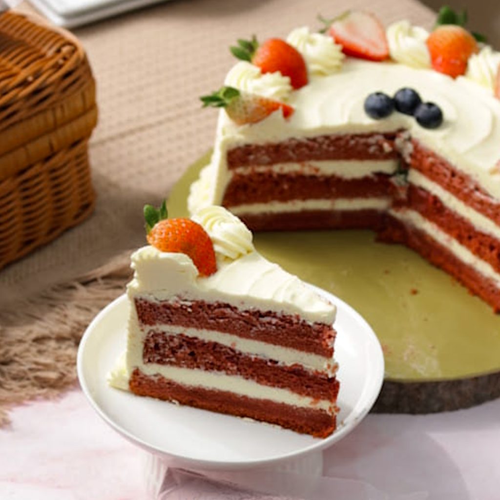 Red Velvet Sponge Cake With Cream Cheese Frosting - Bake With Yen